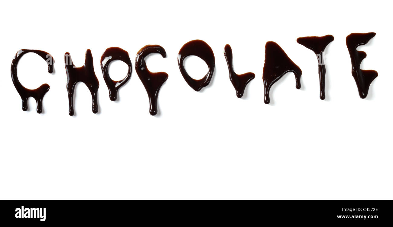 Chocolate syrup alphabet hi-res stock photography and images - Alamy