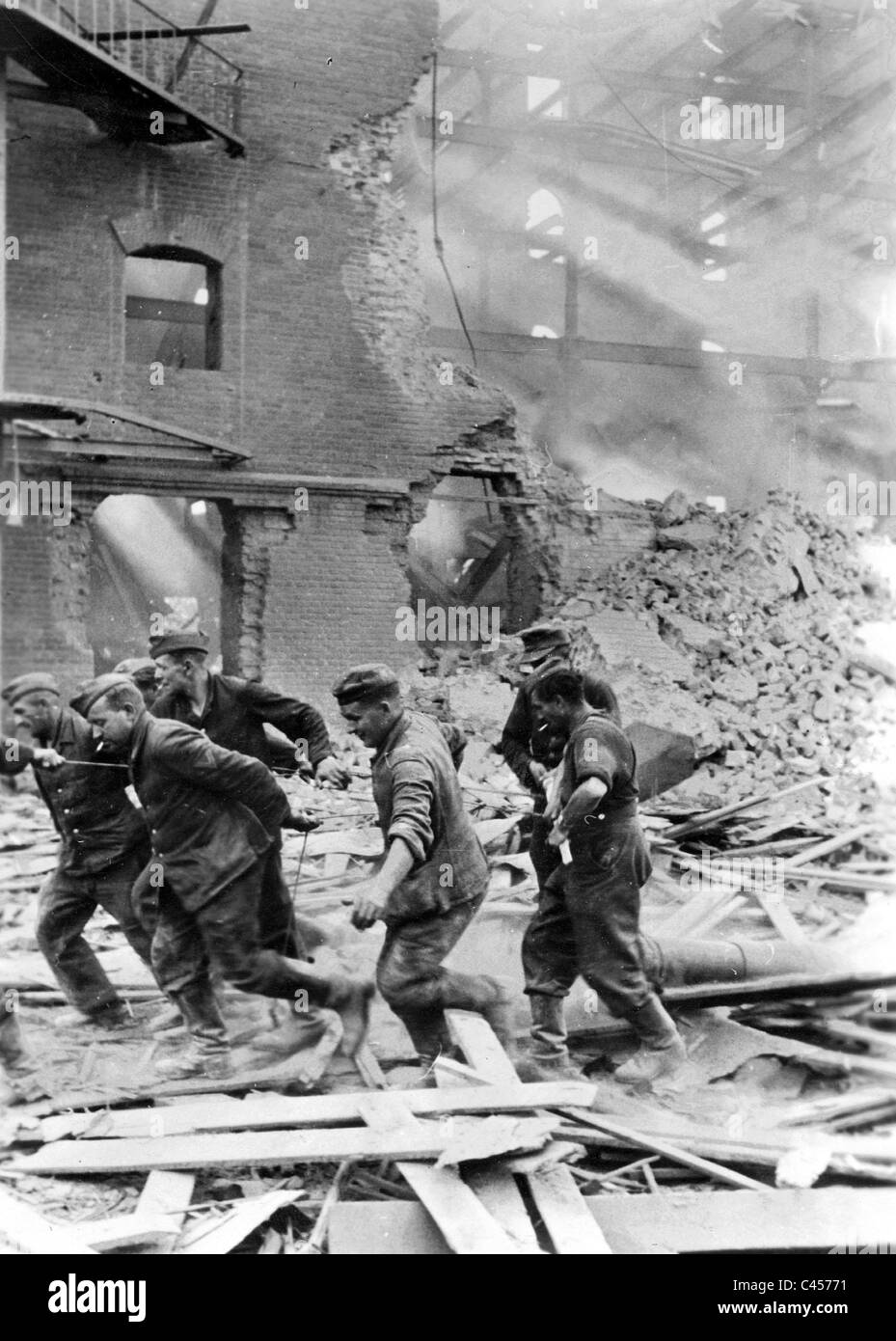 Demolition party at work, 1943 Stock Photo - Alamy