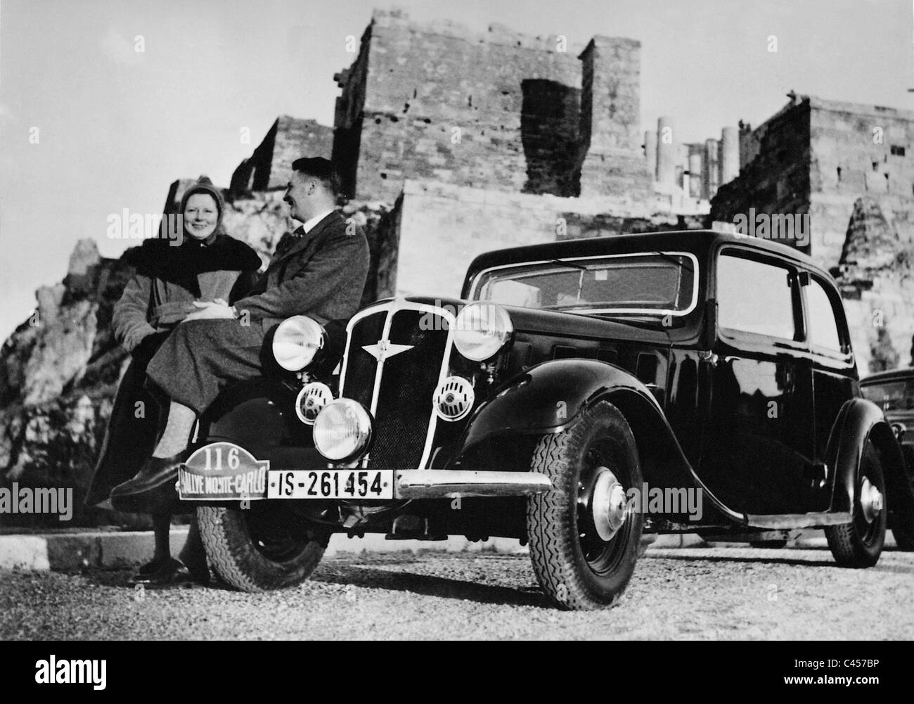 Anne-Cecile Rose Itier with a Hanomag, 1939 Stock Photo - Alamy