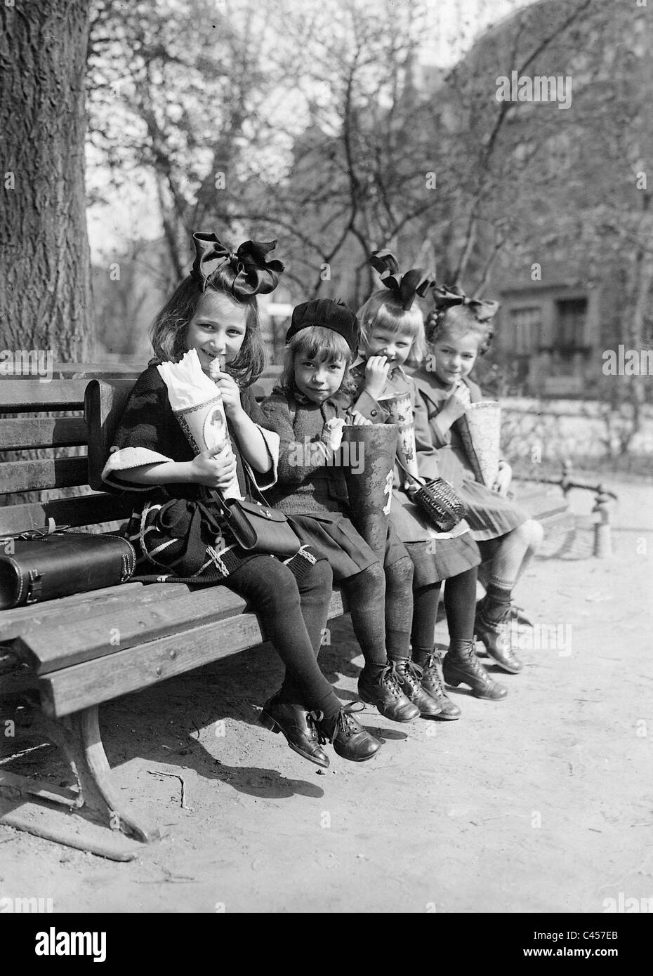 First day at school Black and White Stock Photos & Images - Alamy