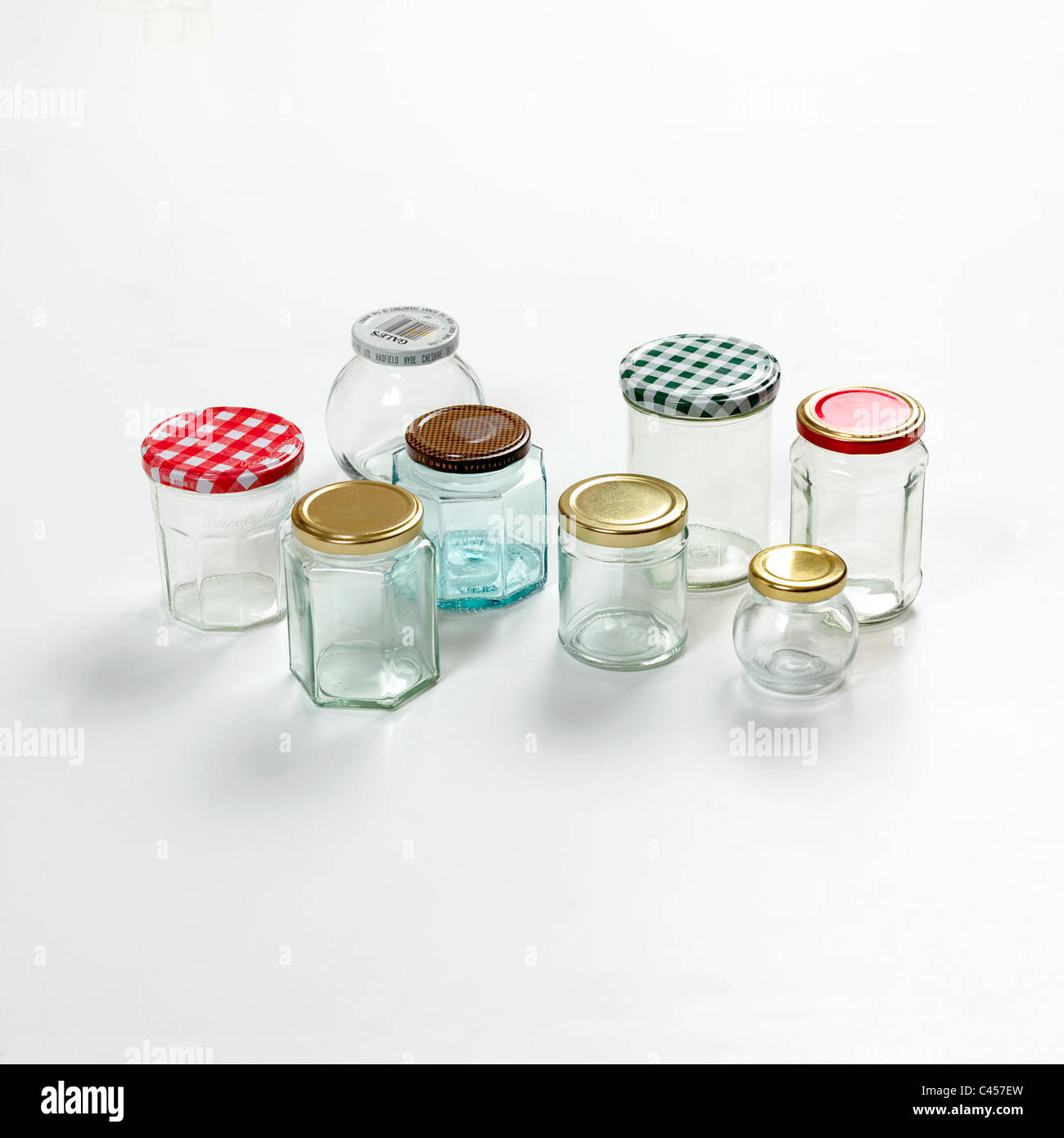 Empty transparent glass jars hi-res stock photography and images - Alamy