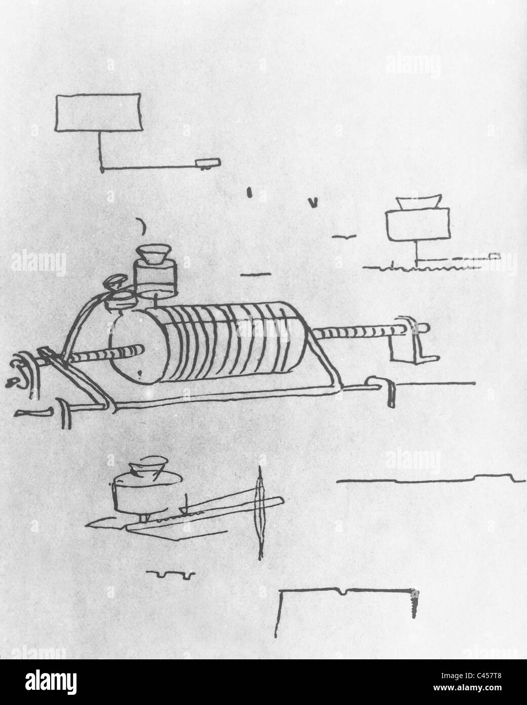 Thomas Edison Phonograph Diagram