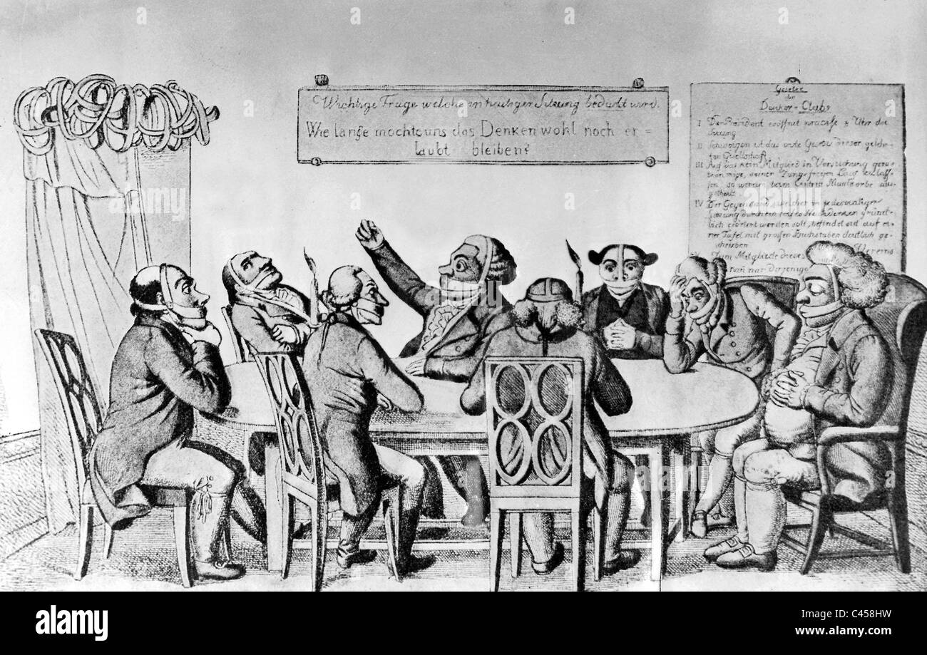 'The Thinker club. Also, a new German society', 1815-1847 Stock Photo ...