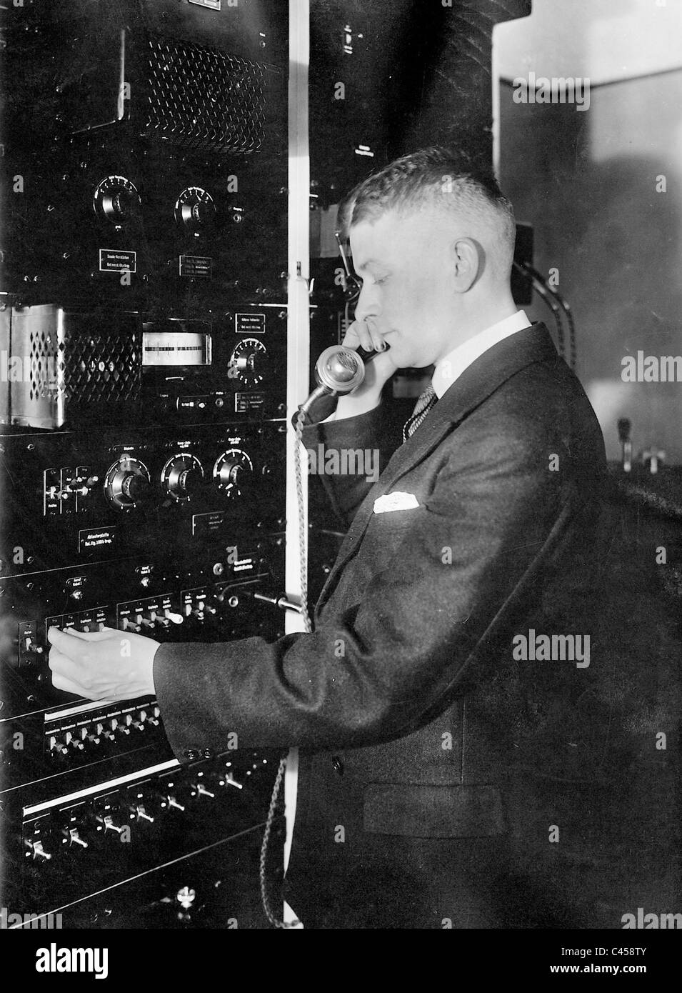 Phototelegraphy station, 1930 Stock Photo - Alamy