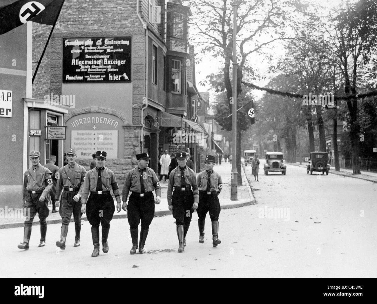 SA and SS men in Bad Harzburg, 1931 Stock Photo - Alamy