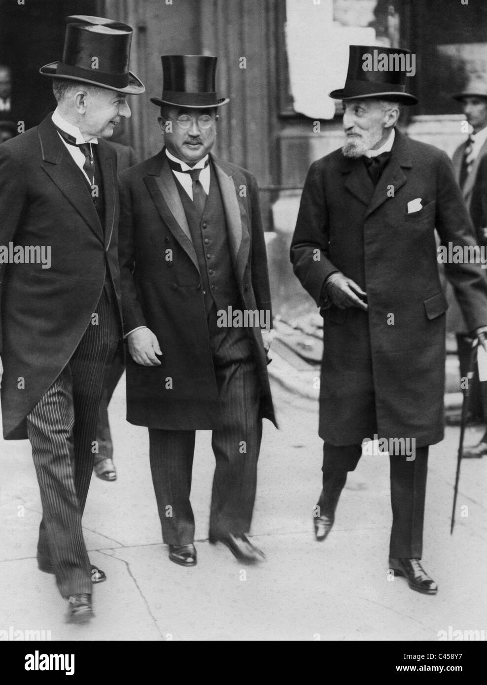 Charles Dawes, Aime de Fleuriau and the Ambassador of Japan at the ...