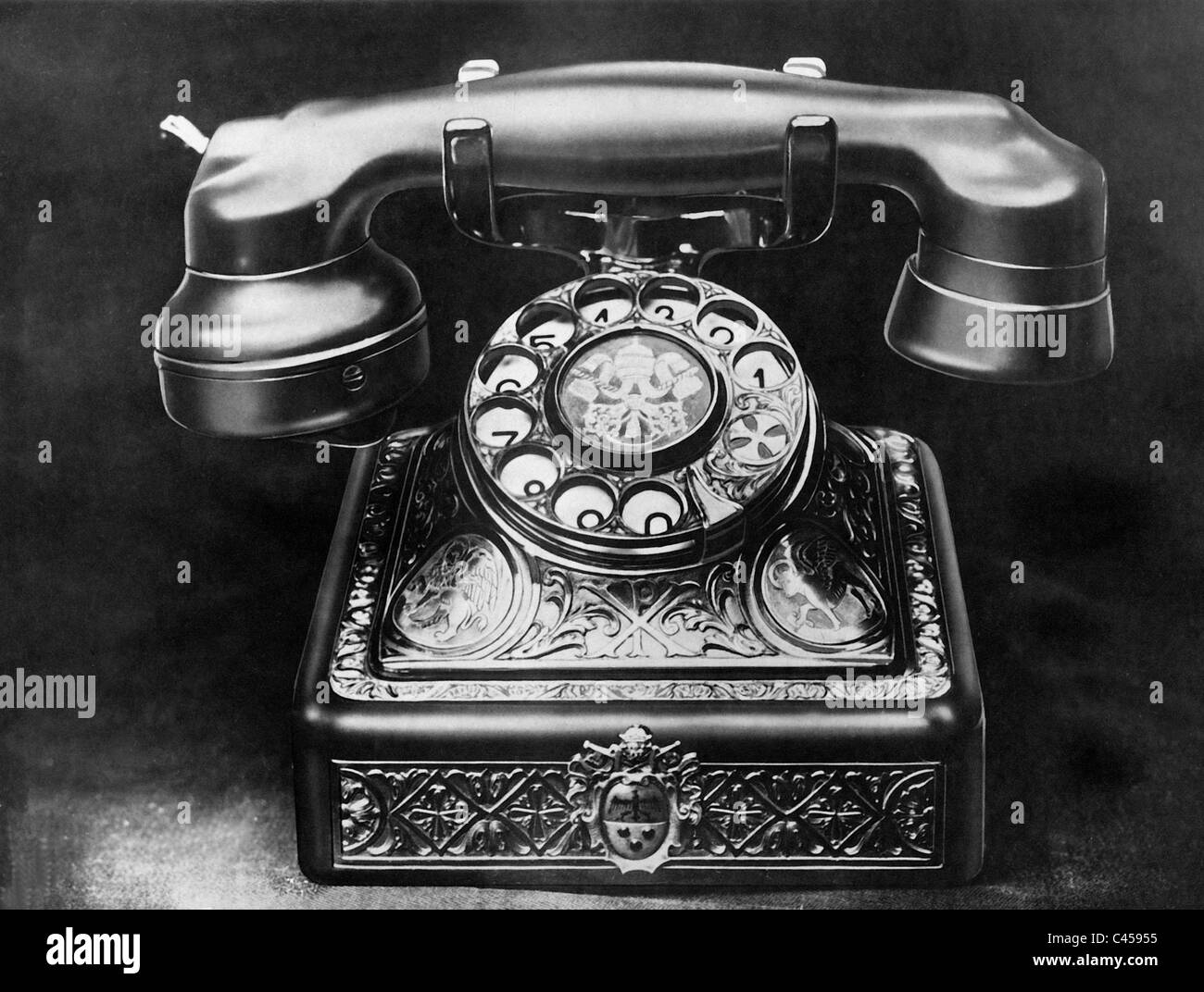 Telephone set of Pope Pius XI., 1930 Stock Photo - Alamy