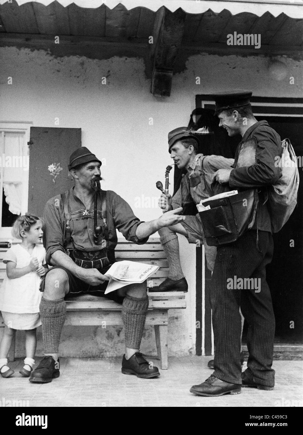 Postman in Bavaria, 1935 Stock Photo - Alamy