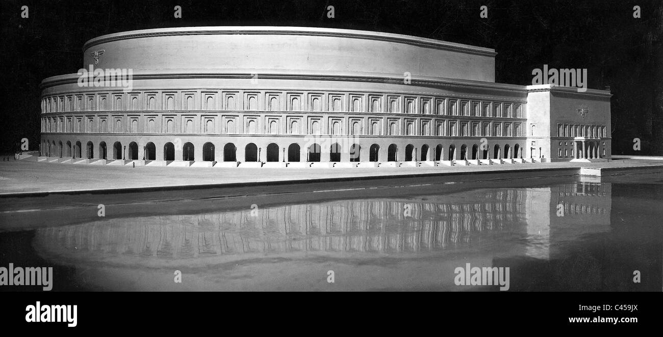 Model of the Congress hall at the Nazi Party Rally Grounds, 1935 Stock ...