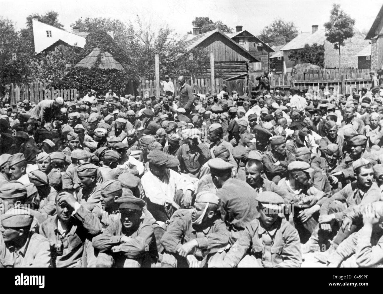 Soviet prisoners of war, 1941 Stock Photo - Alamy