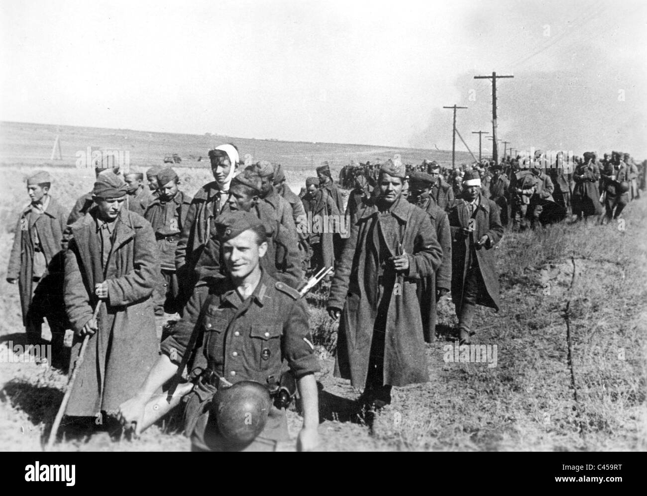 Soviet prisoners of war on the Eastern front, 1942 Stock Photo - Alamy