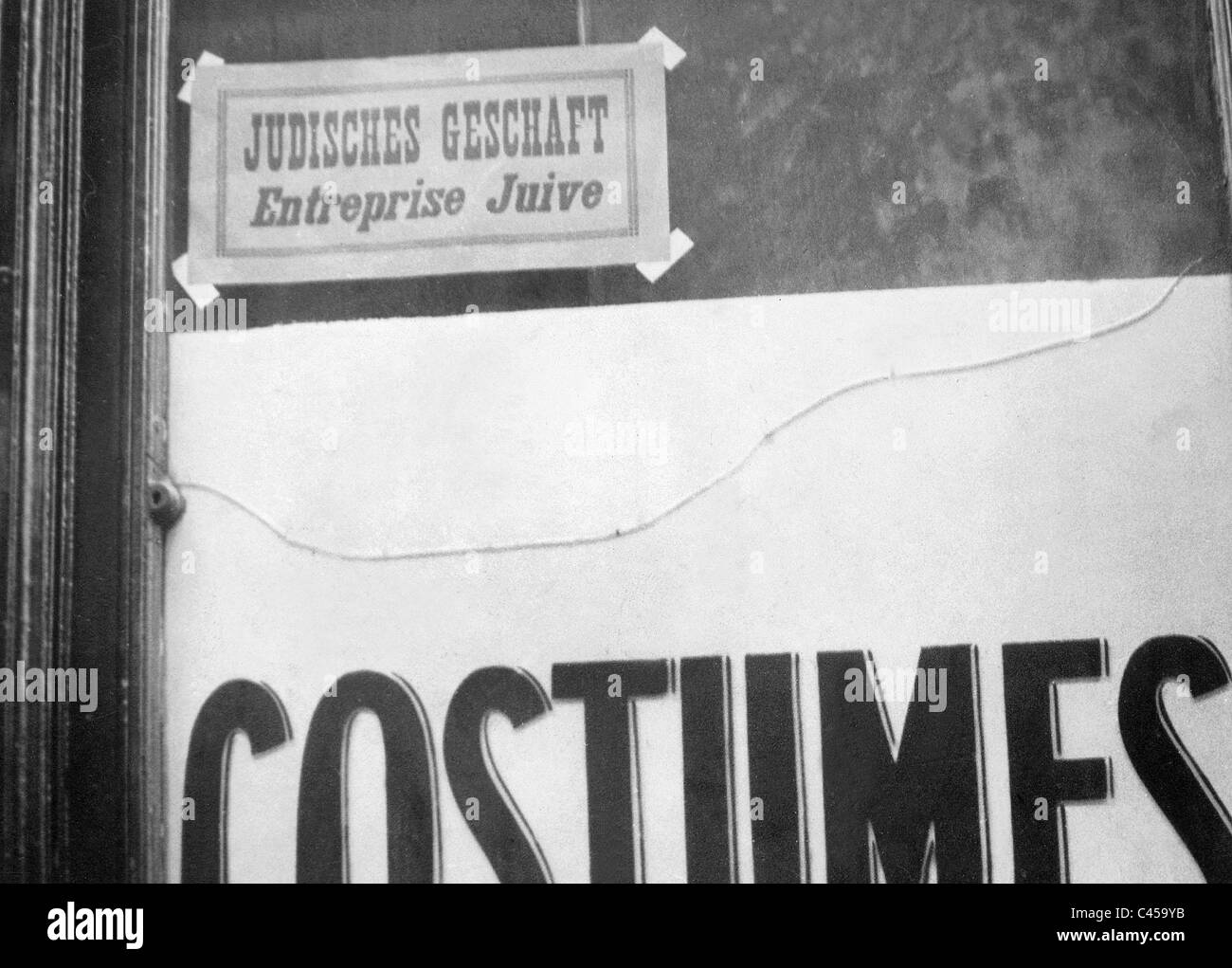 Identification of a Jewish business on Paris, 1940 Stock Photo - Alamy