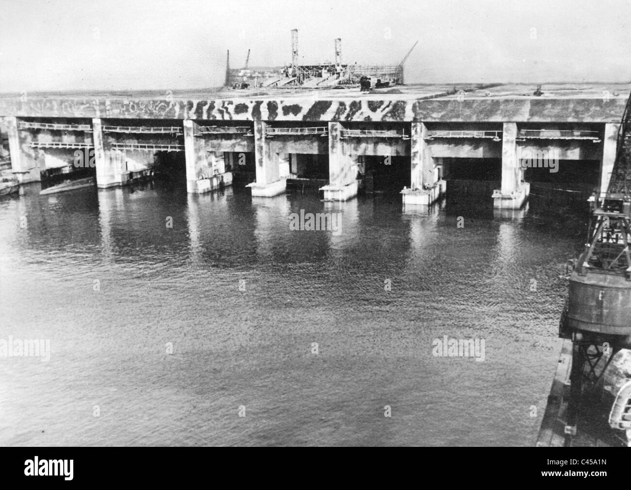 German submarine pen in France, 1942 Stock Photo - Alamy