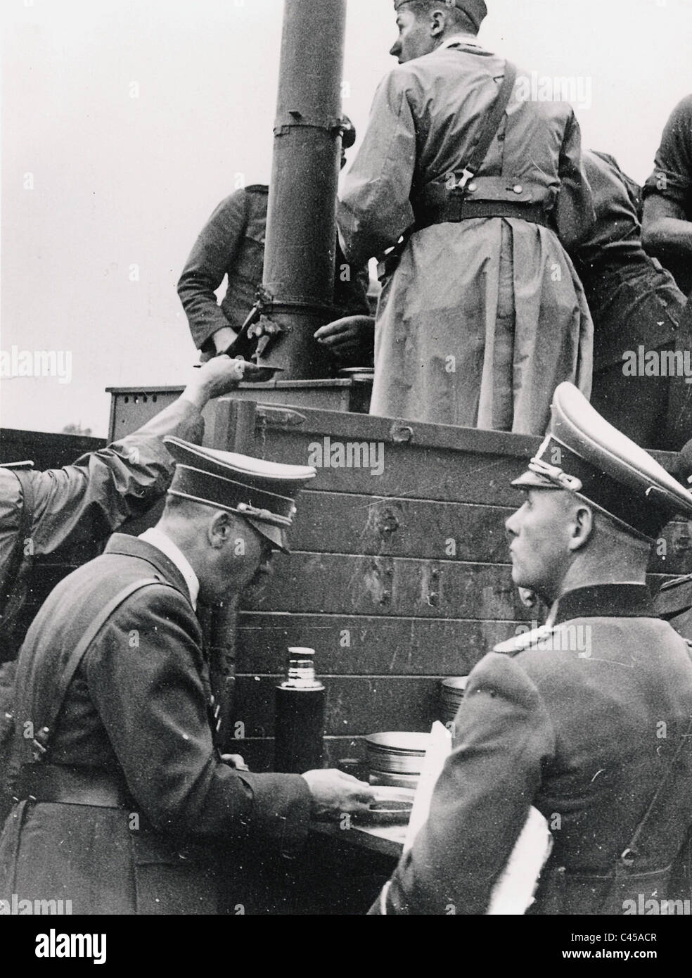Adolf Hitler at a dinner break in the Polish campaign in 1939 Stock ...