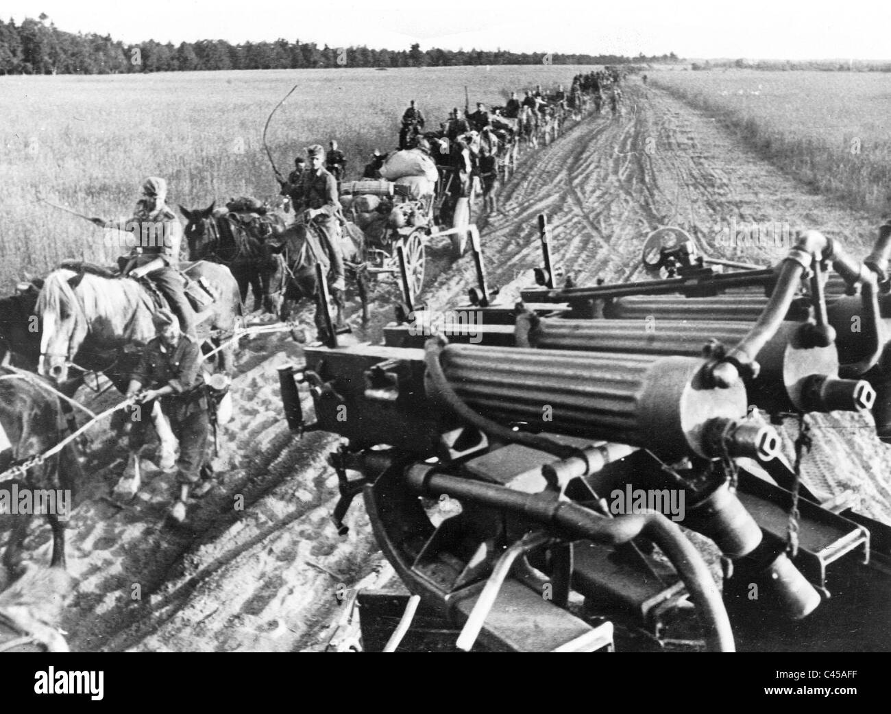 German supply column on the Eastern front, 1941 Stock Photo - Alamy