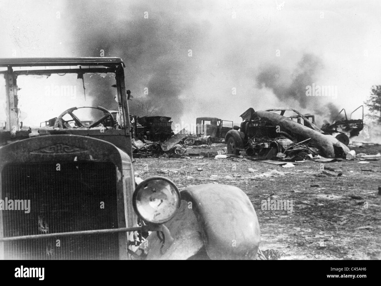 Soviet war material during the encirclement battle near Kiev, 1941 ...