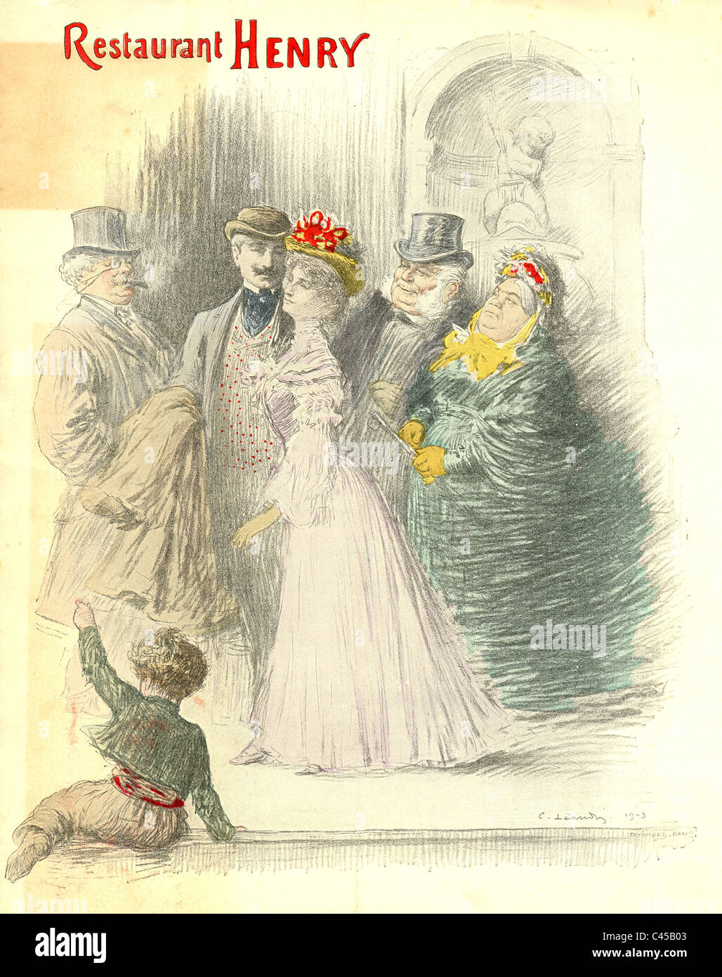 Menu for Restaurant Henry, Paris Stock Photo - Alamy