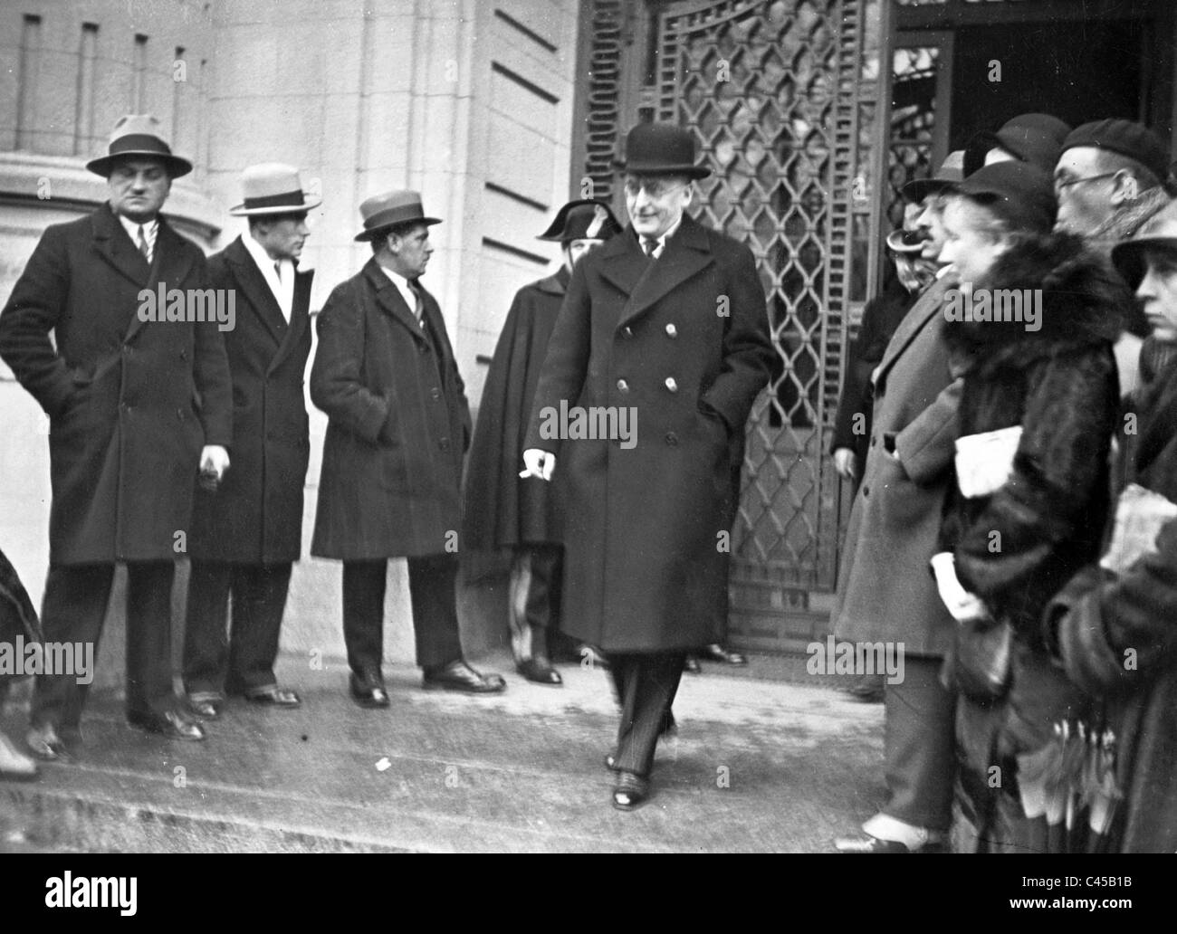 Heinrich Bruening at the Disarmament Conference in Geneva, 1932 Stock ...