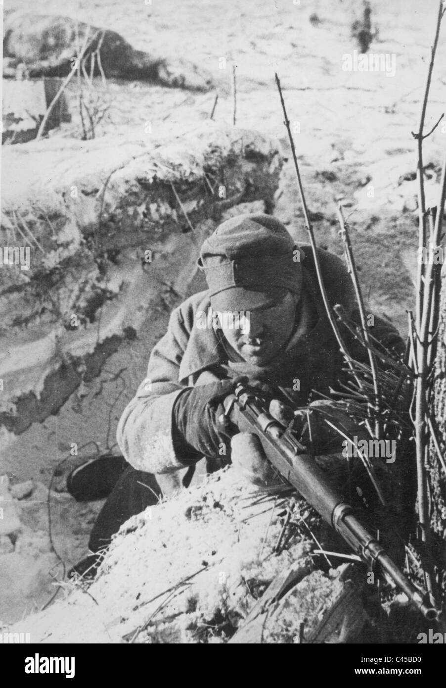 Nazi German soldier on the Eastern front, 1943 Stock Photo - Alamy