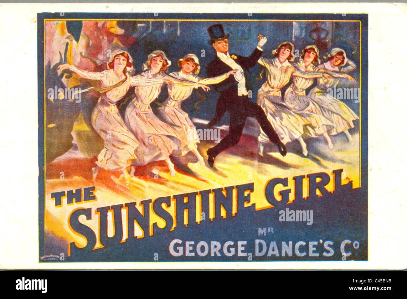 Advertising postcard for The Sunshine Girl Stock Photo - Alamy