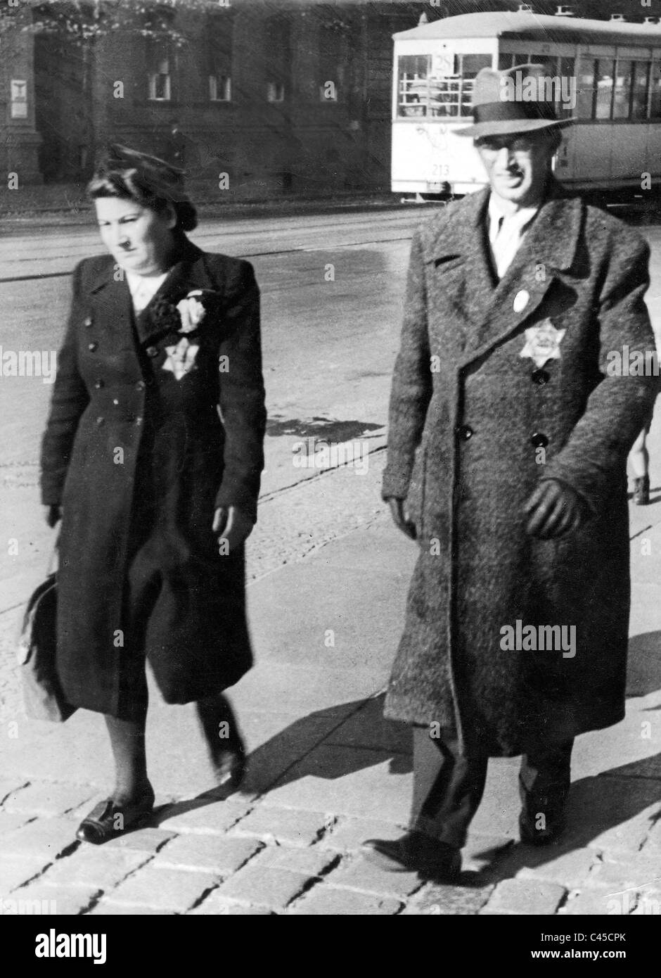 Jews with Jewish Badge Stock Photo - Alamy
