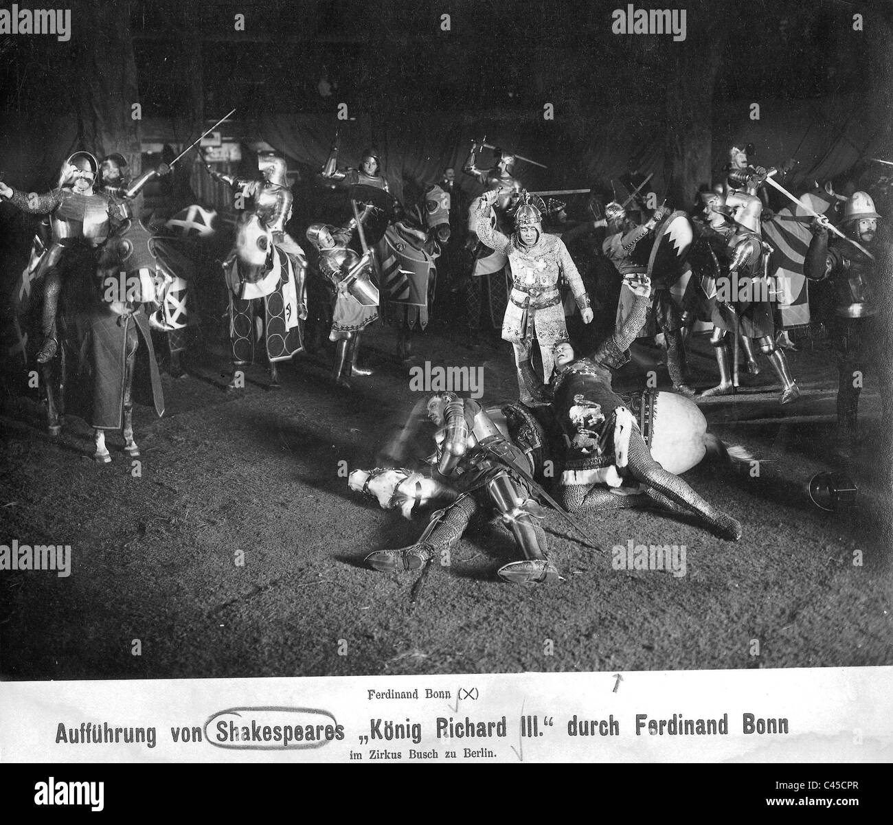 Theater scene from William Shakespeare 'Richard III', 1911 Stock Photo ...