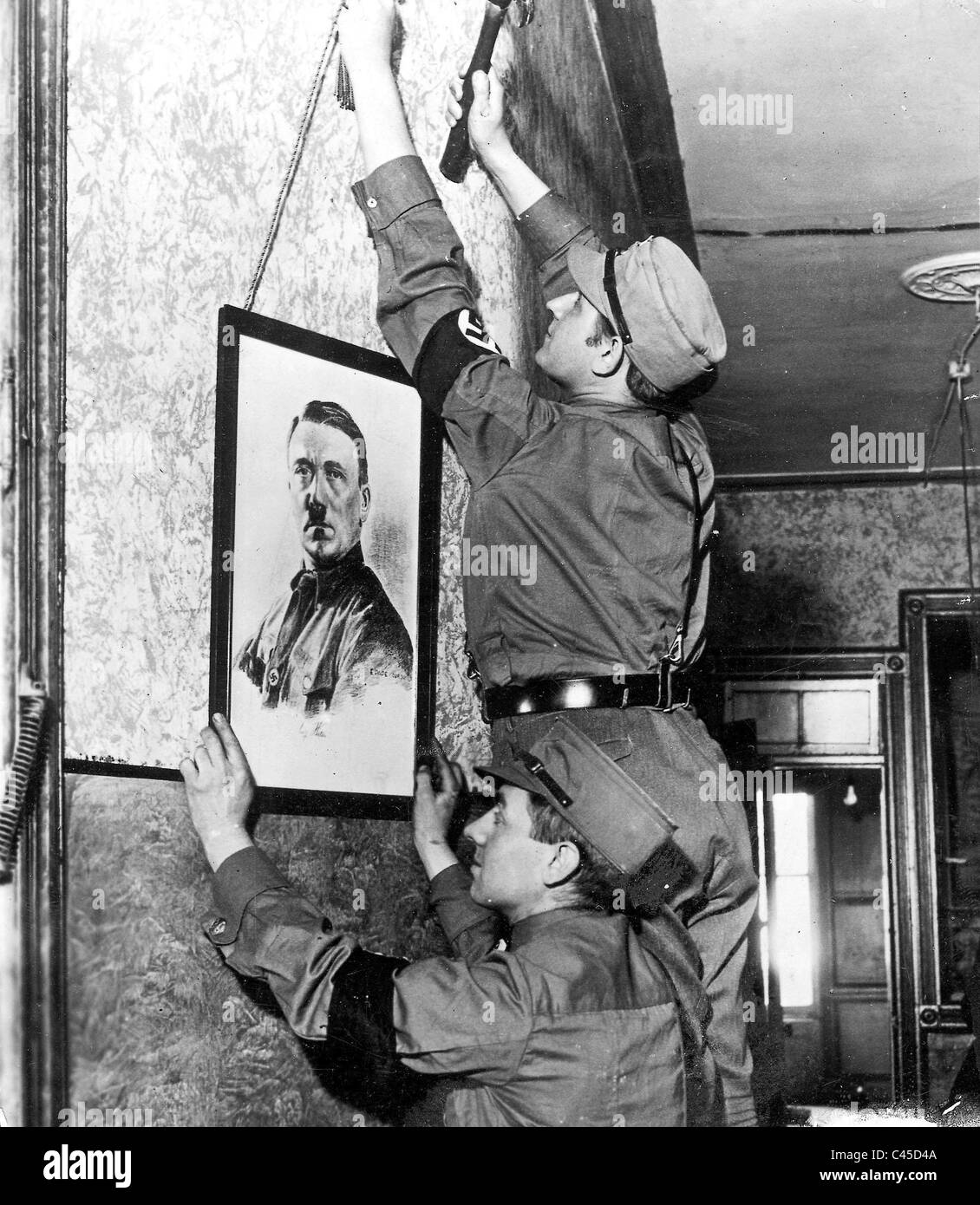 American National Socialists in their premises in New York Stock Photo ...