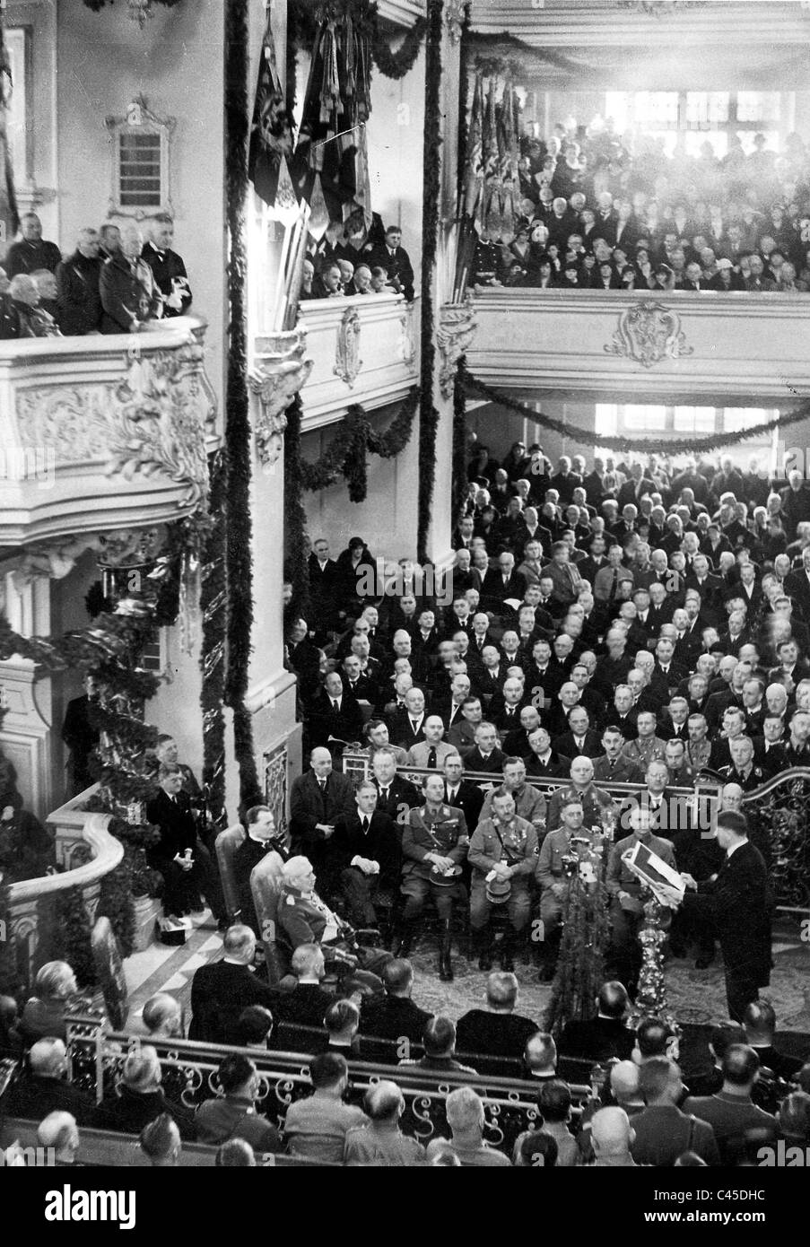 Reich chancellor and president of the reich bank Black and White Stock ...