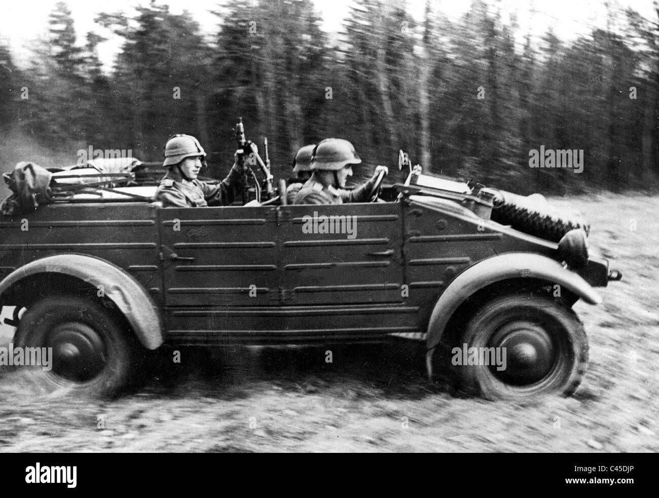 German soldiers in a bucket car Stock Photo - Alamy