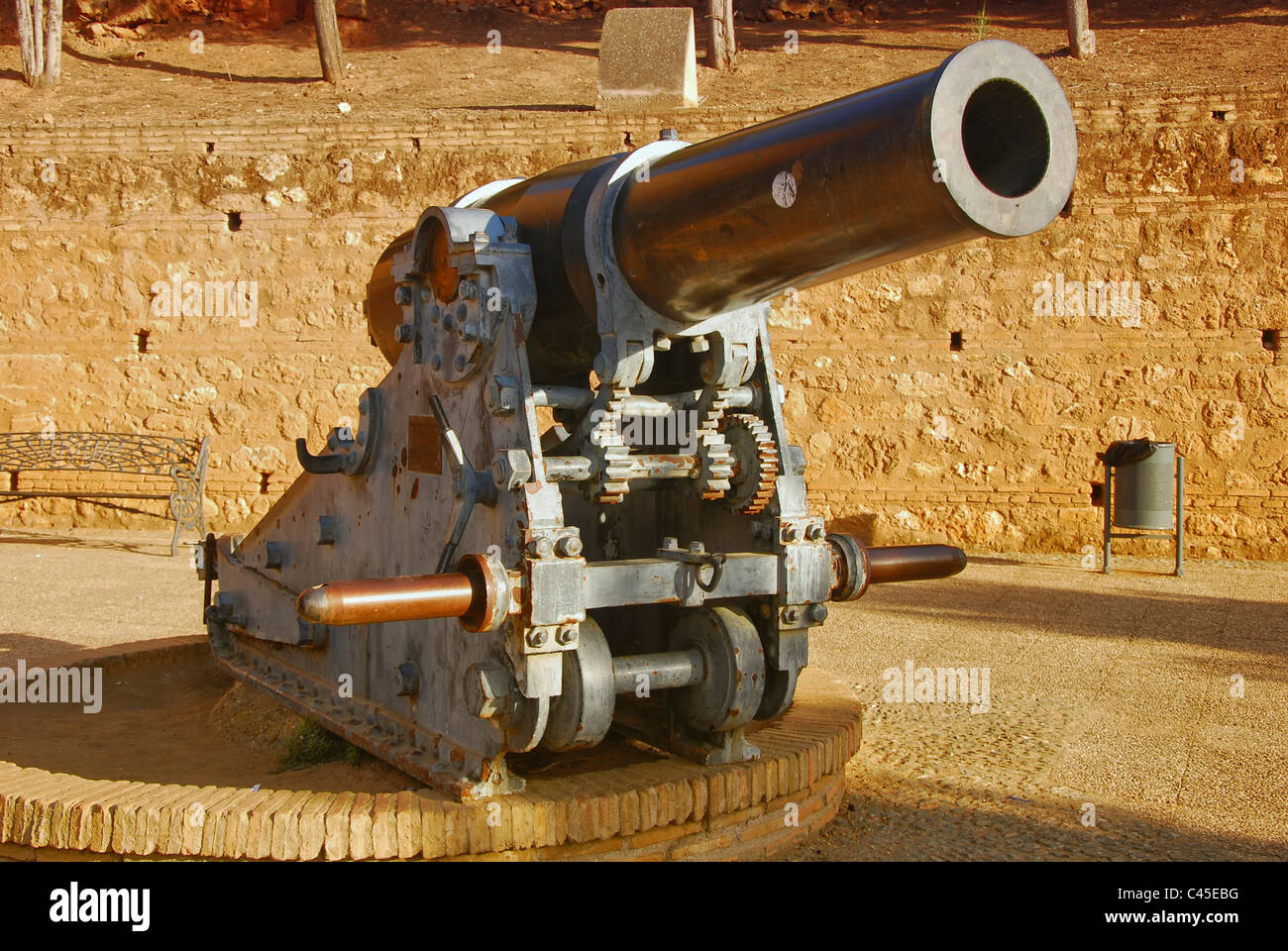 Antique big gun at Niebla, province huelva, Andalusia, Historic Site ...