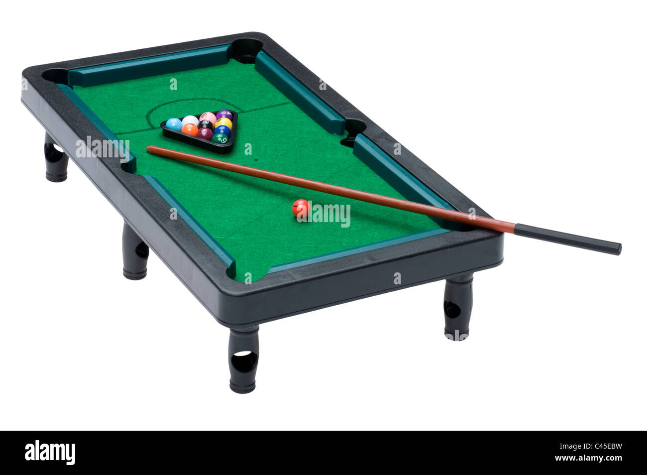 object on white - Billiard table close up Stock Photo - Alamy