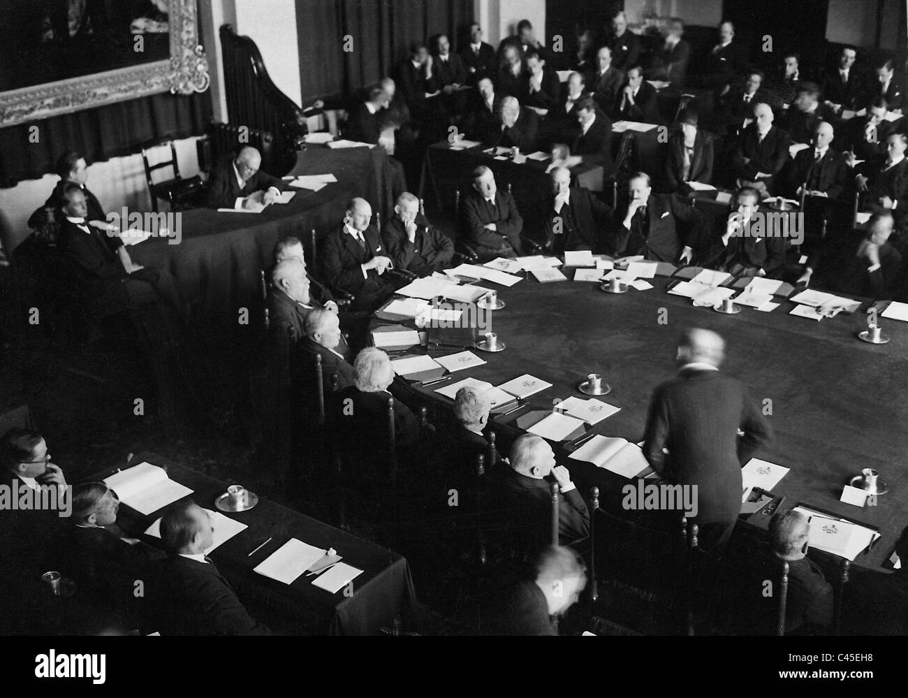Opening of the first Hague Conference, 1929 Stock Photo - Alamy