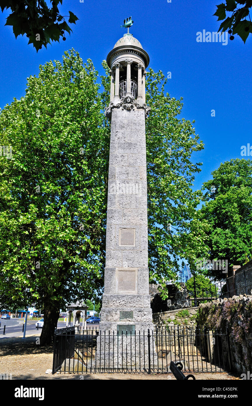 The Mayflower Memorial which commemorates the departure of the Pilgrim ...