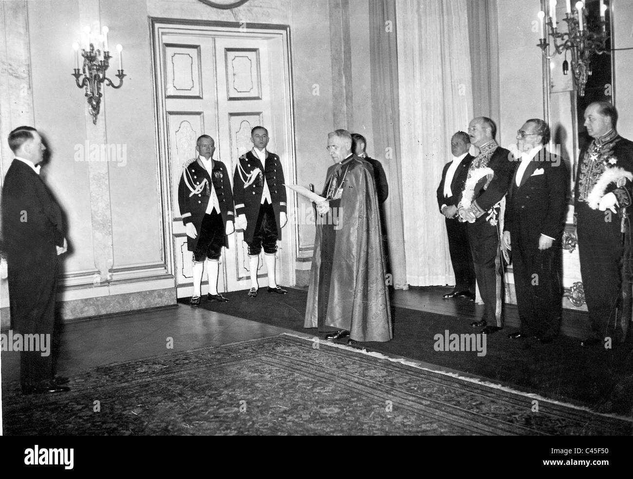 Cesare Orsenigo during the New Year's reception at Hitler's Stock Photo ...