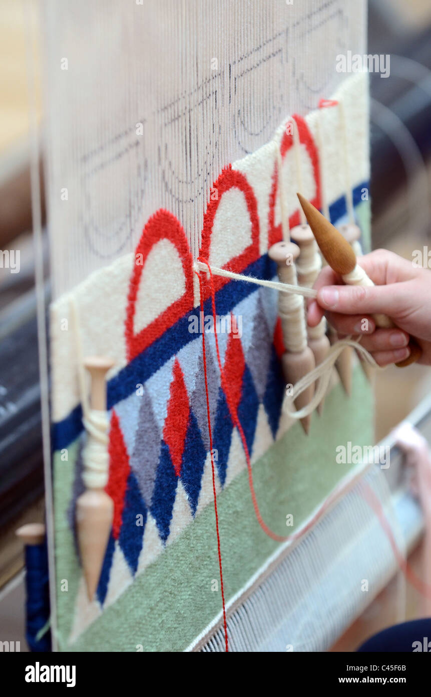 Hands working on loom hi-res stock photography and images - Alamy