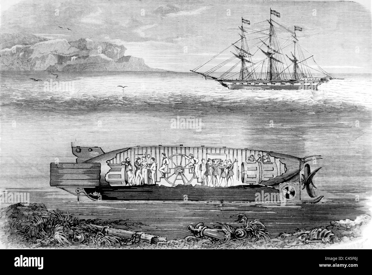 Brandtaucher by Wilhelm Bauer Stock Photo - Alamy