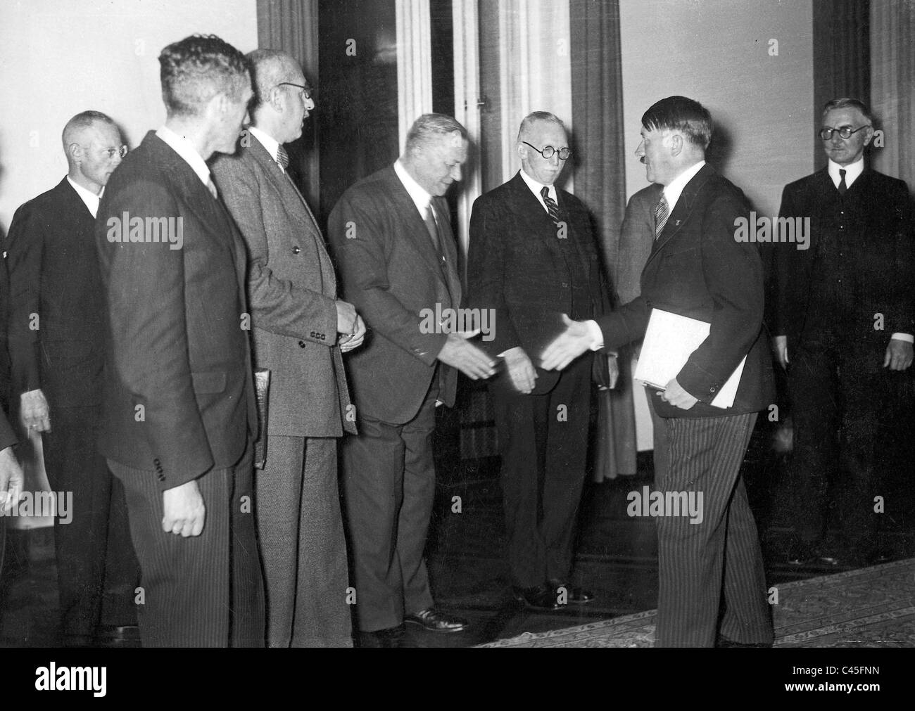 Hjalmar schacht with adolf hitler hi-res stock photography and images ...