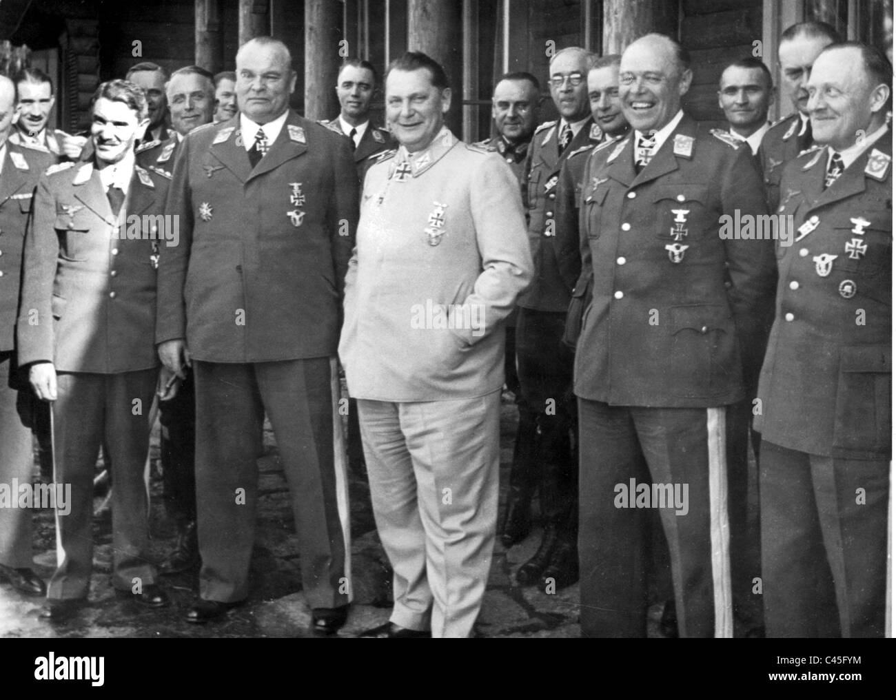Hermann Goering with his staff Stock Photo - Alamy