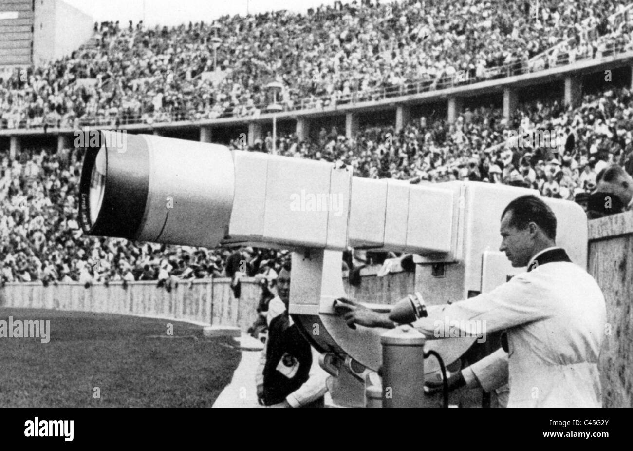 Television camera at the Olympic Summer Games in Berlin, 1936 Stock ...