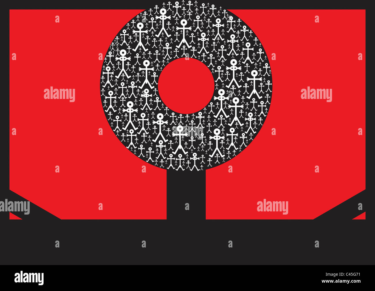 Crowded Mind Icon Stock Photo - Alamy