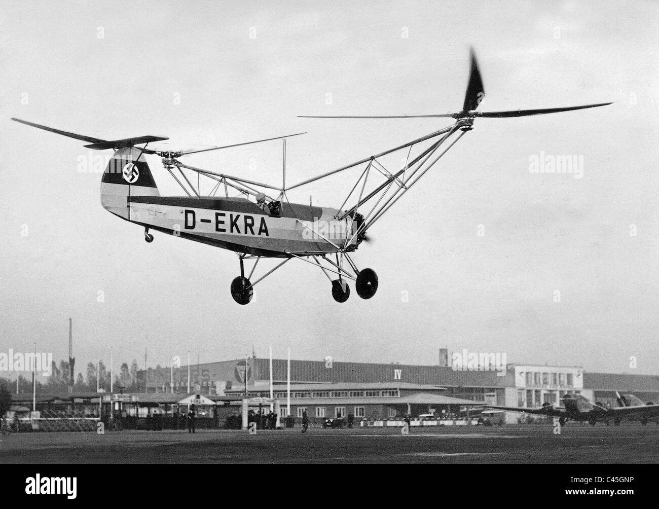 Hanna Reitsch at a record flight by helicopter, 1937 Stock Photo - Alamy