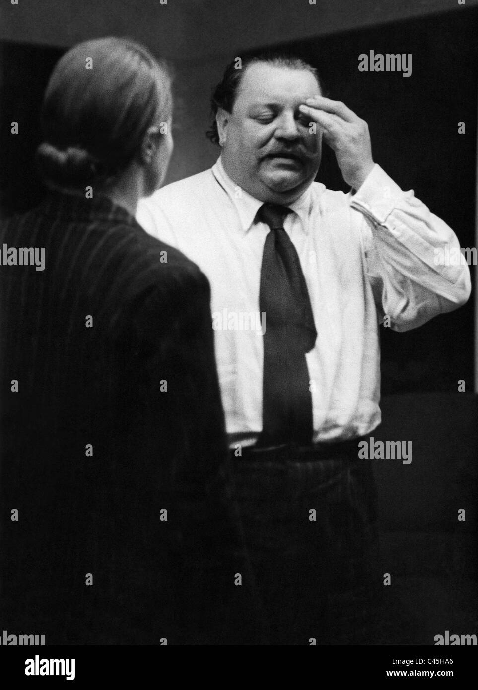 Heinrich George and Elsa Petersen at the rehearsal of Schiller's play ...
