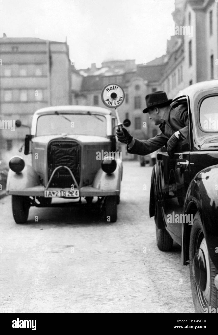 Europe car police Black and White Stock Photos & Images - Alamy