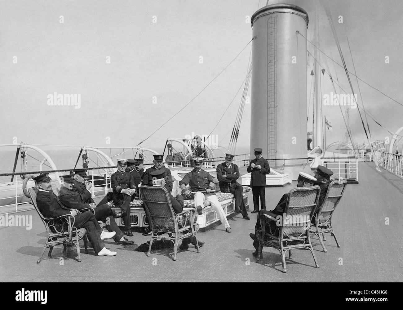 Emperor Wilhelm II on a ship, 1913 Stock Photo - Alamy