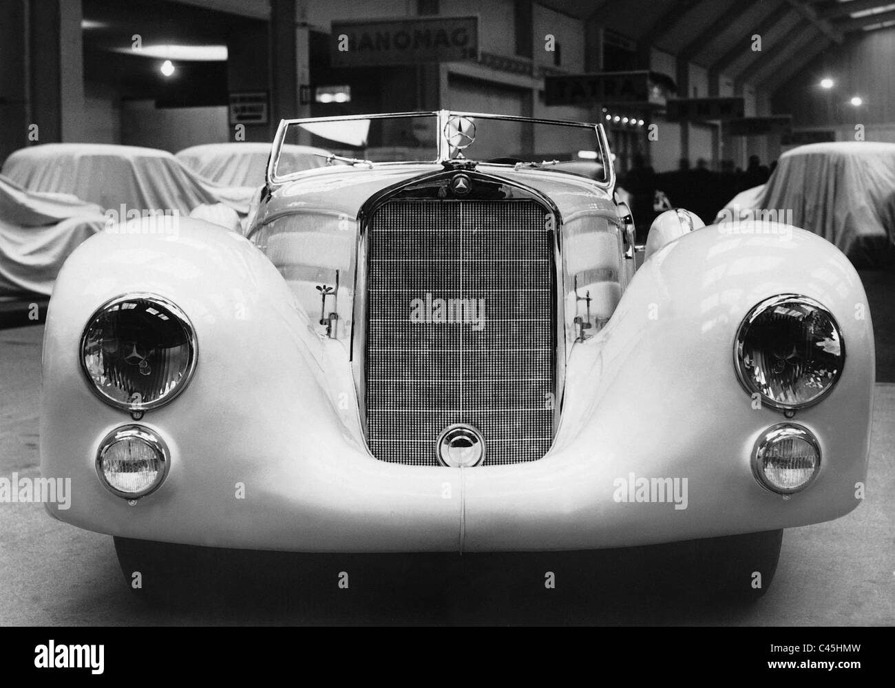 Mercedes streamlined car, 1935 Stock Photo - Alamy