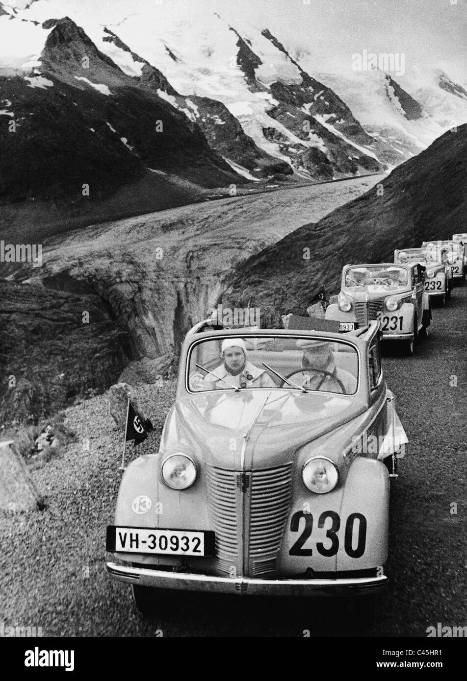 Opel 'Olympia' on the way to the first German Alpine Rally, 1938 Stock ...
