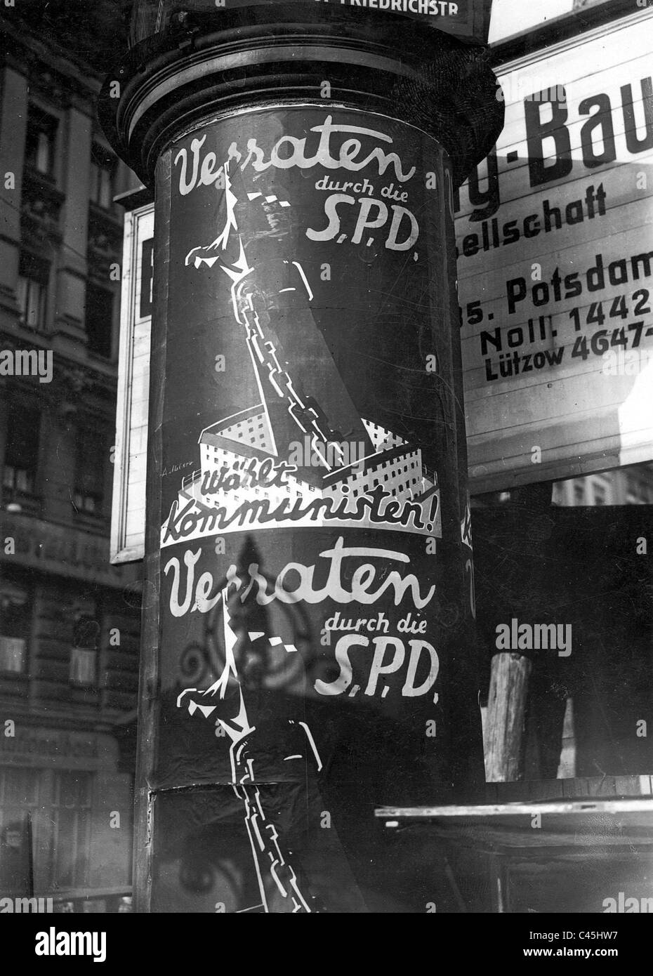 Election poster of the KPD, 1928 Stock Photo - Alamy