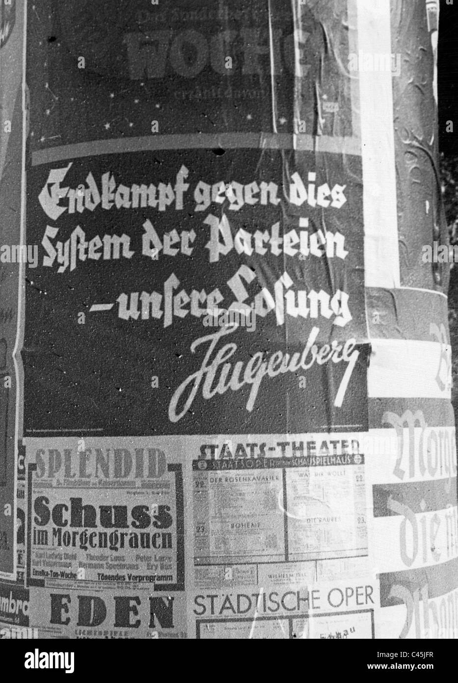 Election poster of the DNVP for the Reich election on 6. November 1932 ...