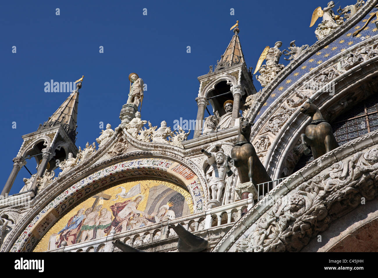 Venice - the front of St Marc's cathedral AKA San Marco basilica Stock ...