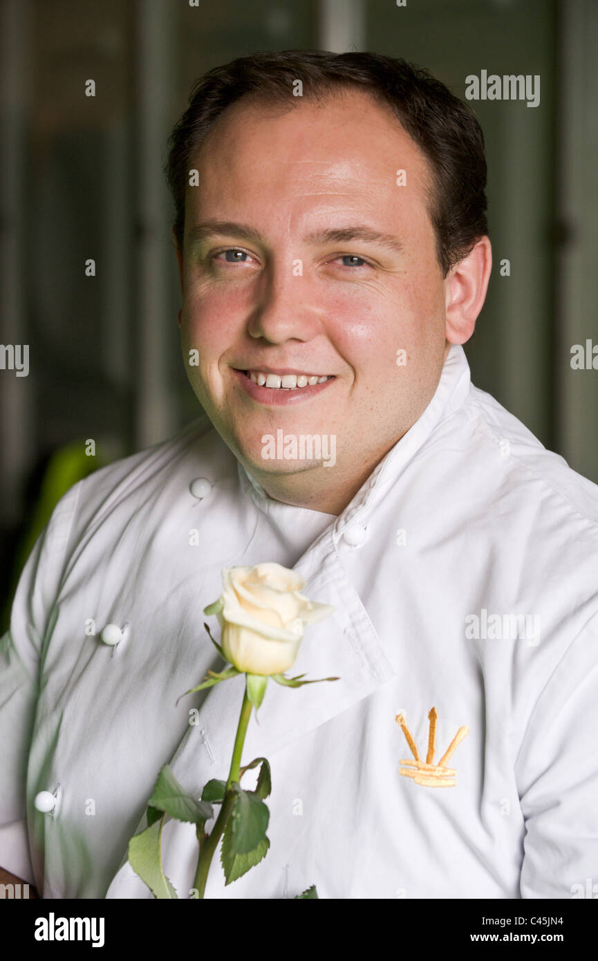 James Sommerin Welsh Michelin starred chef pictured at Hay Festival ...